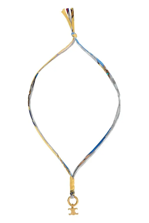 Celine Silk Cord Necklace With Secure Closure 56 Cm