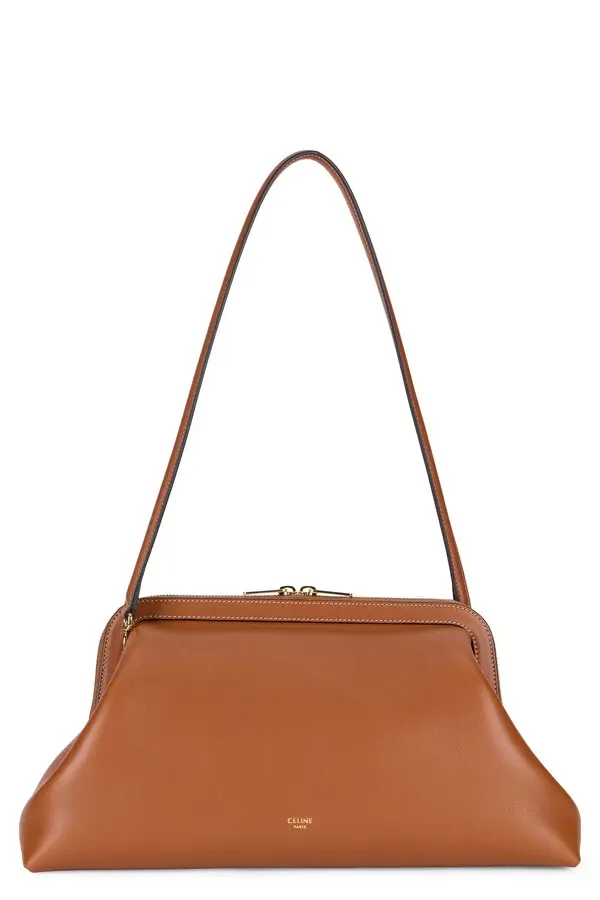 Celine Refined Mini Shoulder Handbag - Camel