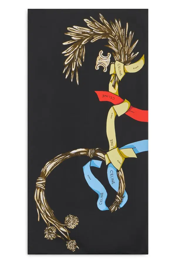 Celine Silk Twill Scarf 90 Cm X 90 Cm
