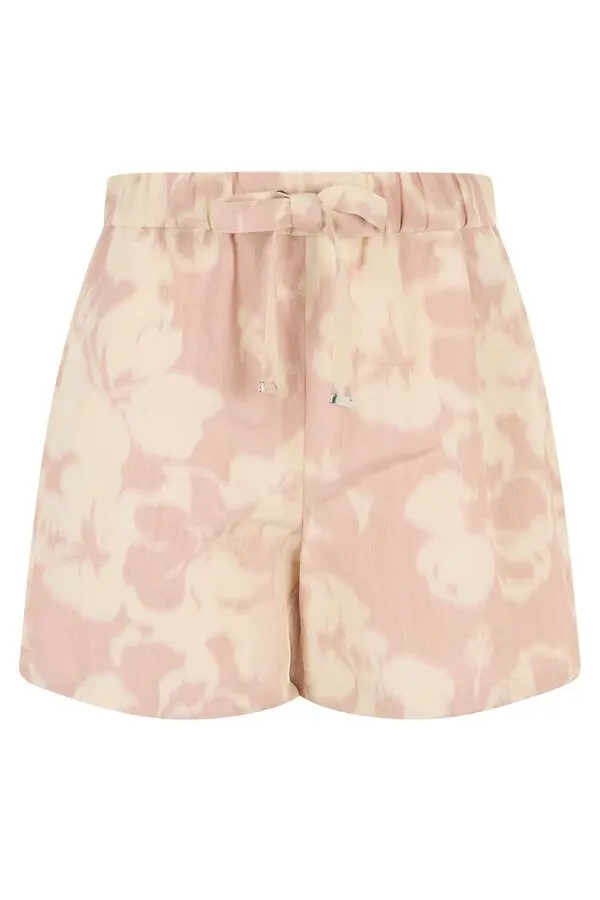 Moncler Floral Print Mini Shorts - Beige