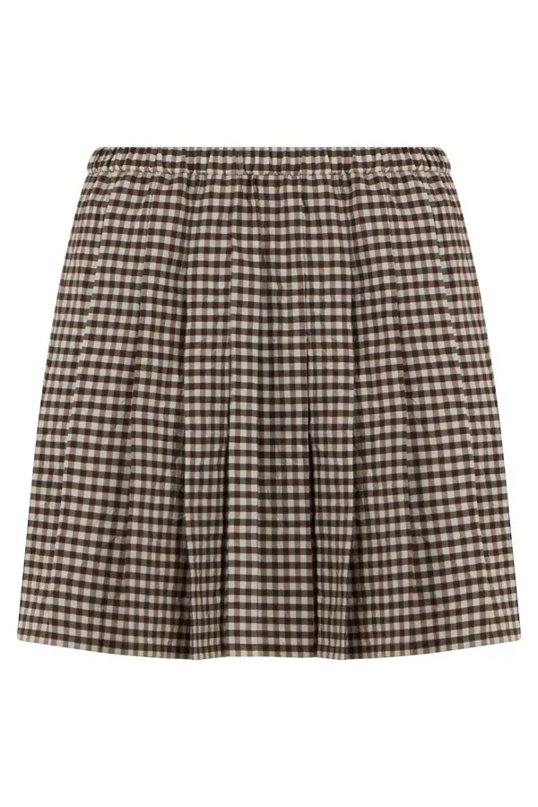 Moncler Quilted Shell Mini Skirt - Brown