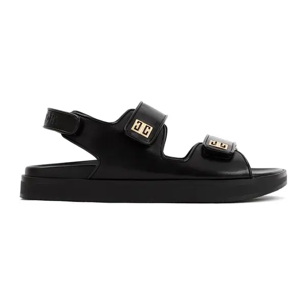 Givenchy Pattern Double Strap Sandals - Black