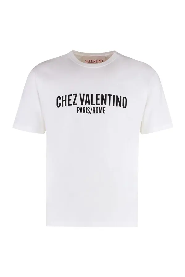 Valentino Garavani Cotton Crew-neck T-shirt - Ivory