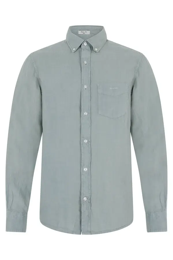 Gant Linen Long-sleeve Shirt - Green
