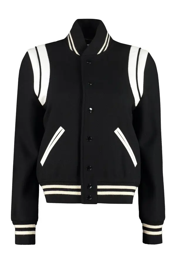 Saint Laurent Wool-blend Bomber Jacket