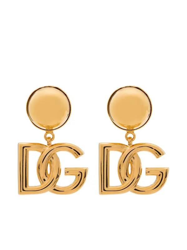 Dolce & Gabbana Logo Clip Closure Earrings