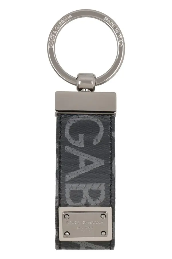 Dolce & Gabbana Coated Jacquard Fabric Keychain For