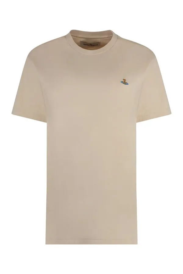 VIVIENNE WESTWOOD Essential Organic Cotton Crew-neck T-shirt For - Beige