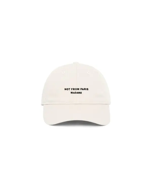 Drole De Monsieur Stylish Cotton Cap With Adjustable Strap And Slogan