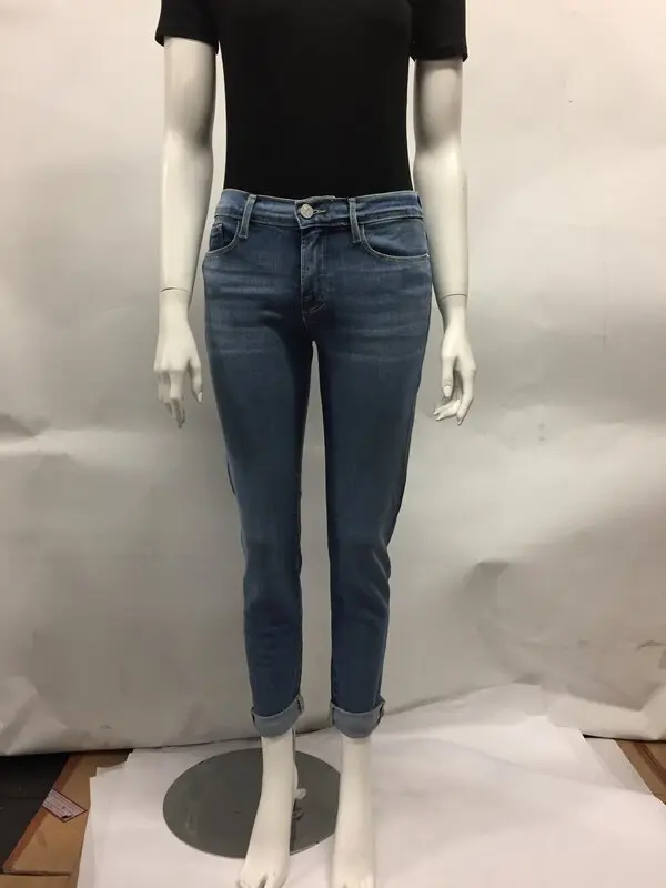 FRAME Cuffed Hem Jeans - Denim