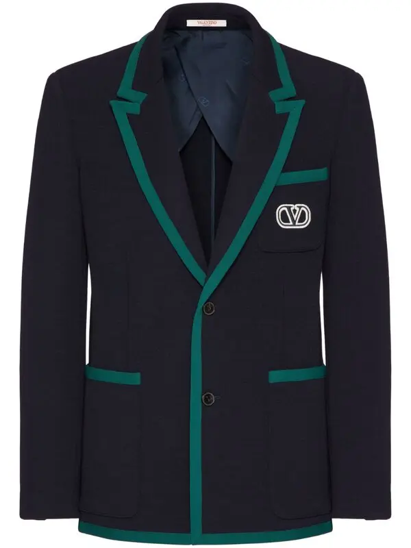 Valentino Garavani Vlogo Signature' Blazer - Blue