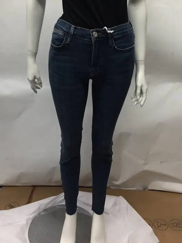 FRAME Raw Edge Skinny Jeans - Denim