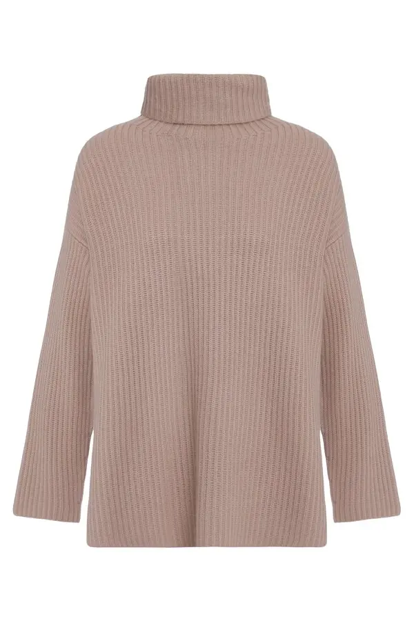 Le Kasha Lisbon Ribbed Cashmere Turtleneck Sweater - Pink