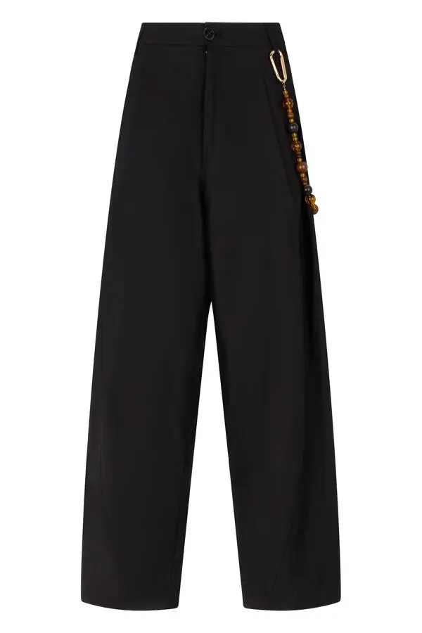 DARKPARK High Waist Wide-leg Pants - Black
