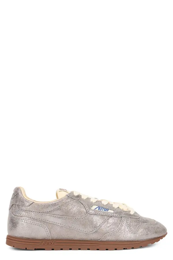 AUTRY Laced Low Sneaker - Silver