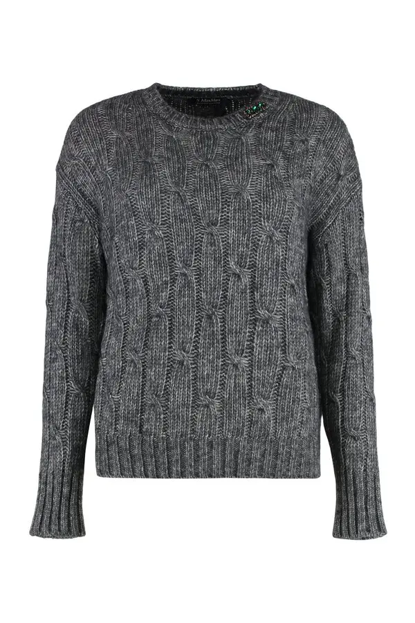 Max Mara Cabaret Cable-knit Sweater - Grey