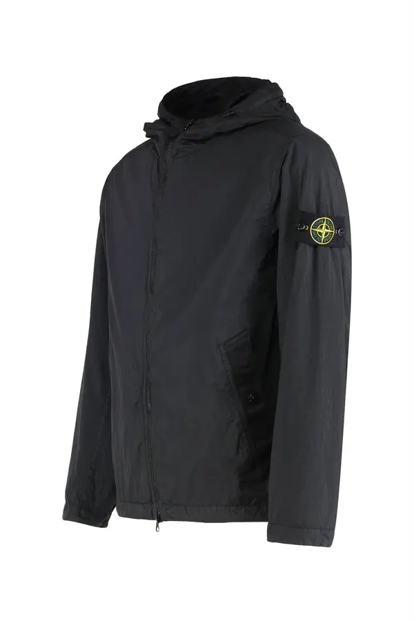 Stone Island Waterproof Hooded Jacket - Black
