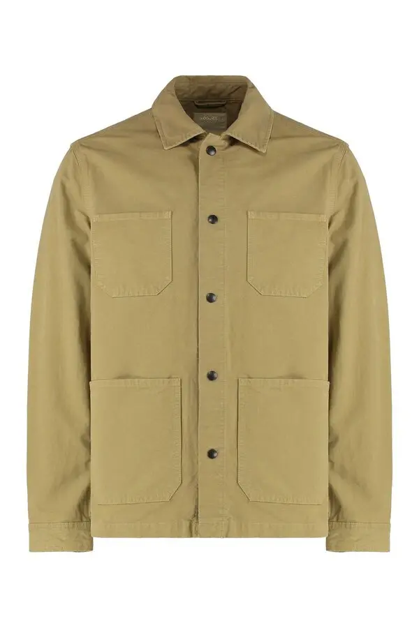 Woolrich Cotton Overshirt With Four Front Pockets