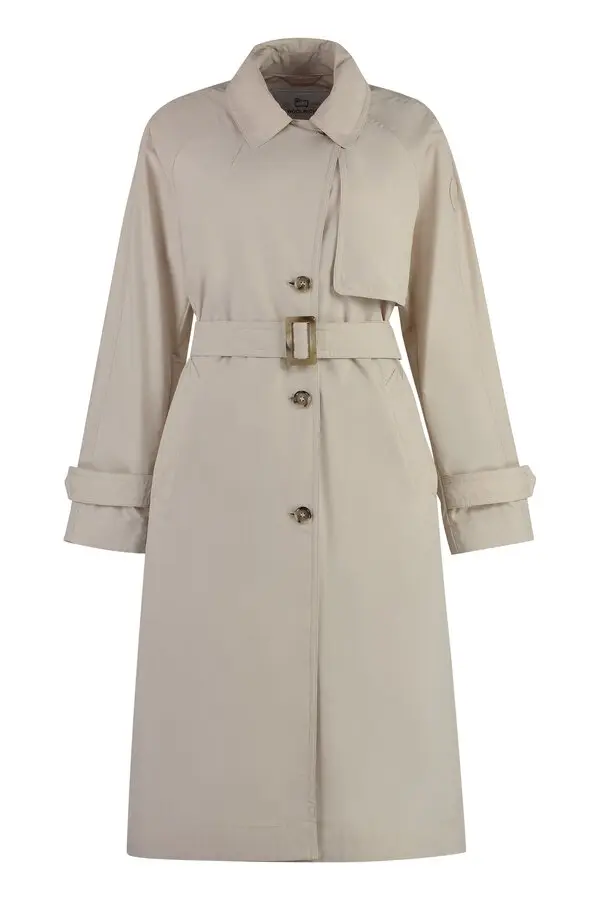 Woolrich Logo-patch Trench Coat - Beige