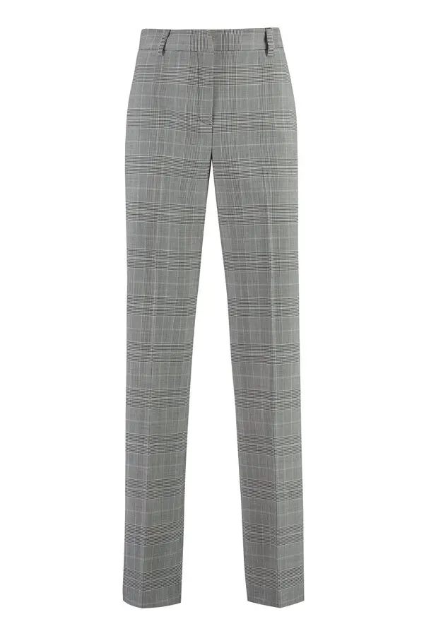 PT TORINO Prince-of-wales Checked Trousers - Grey