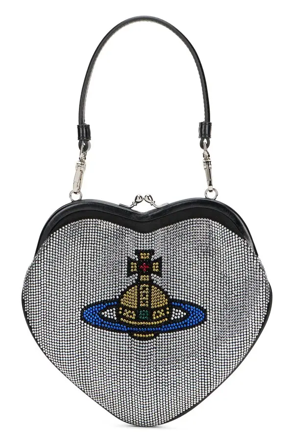VIVIENNE WESTWOOD Belle Heart Frame Bag - Silver