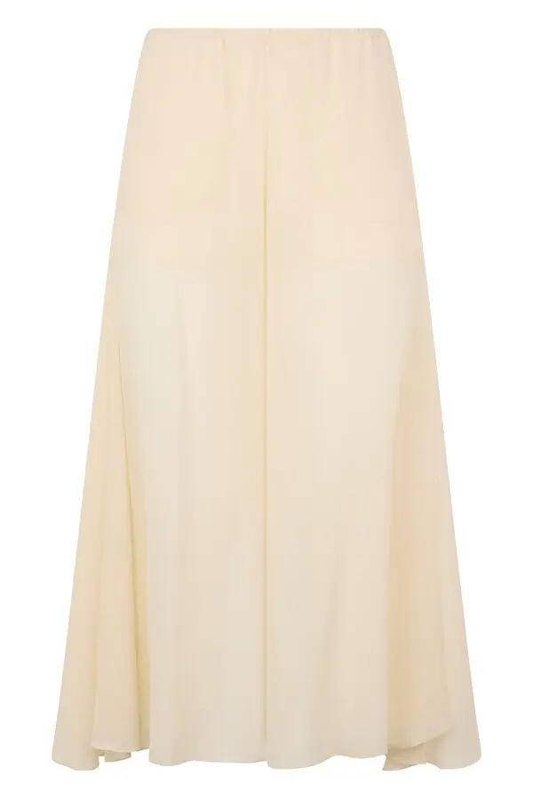 Chloé Silk Trousers With Fluid Design - Yellow