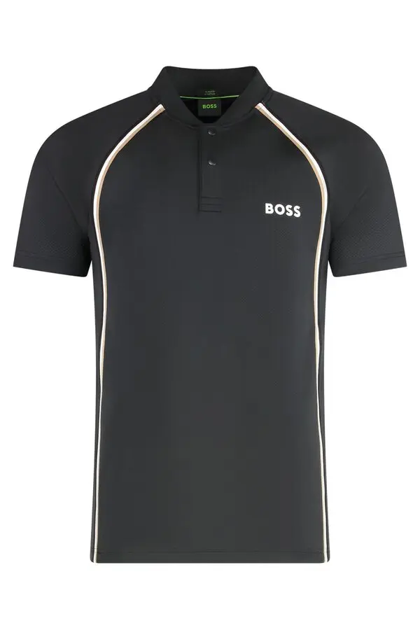BOSS Technical Fabric Polo Shirt Slim Fit - Black