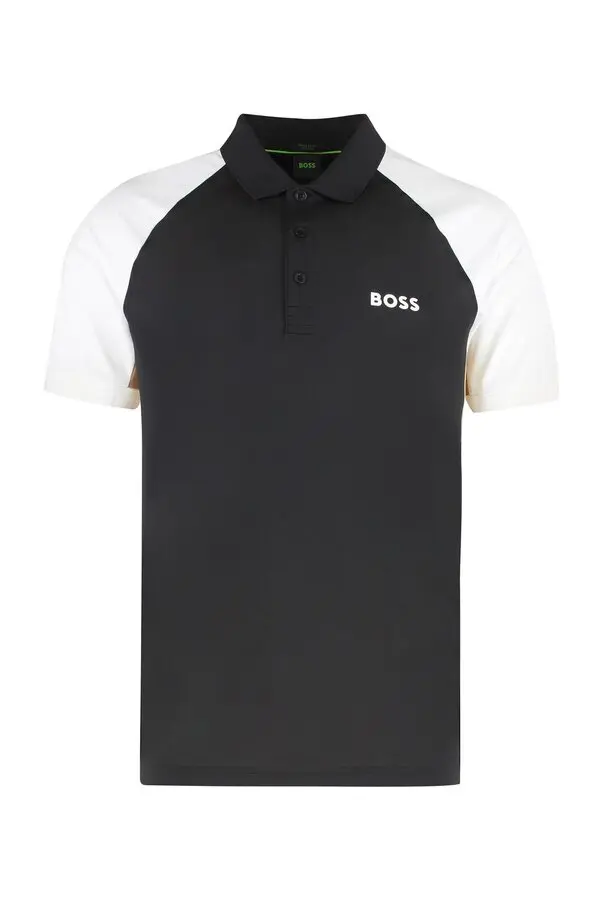 BOSS Technical Fabric Polo Shirt Regular Fit - Black