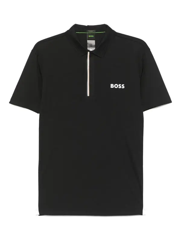 BOSS Technical Fabric Polo Shirt Regular Fit - Black