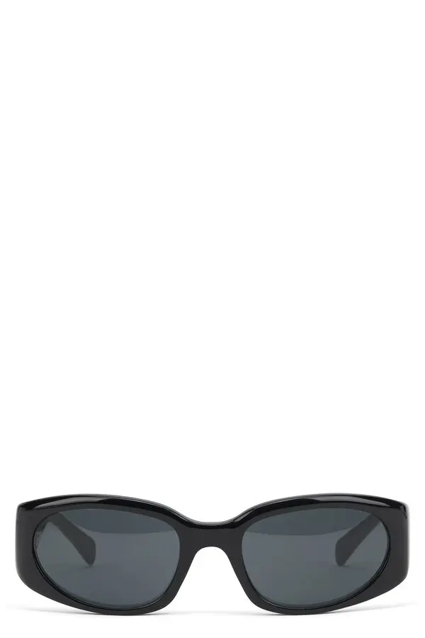 Celine Sleek Acetate Sunglasses With Wrap-around Design - Black