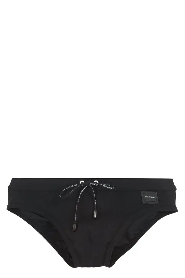 Dolce & Gabbana Logo Detail Swim Briefs - Black
