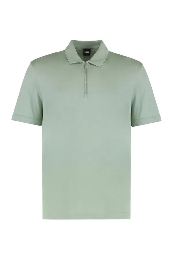 BOSS Classic Short-sleeve Pique Polo With Zip Closure