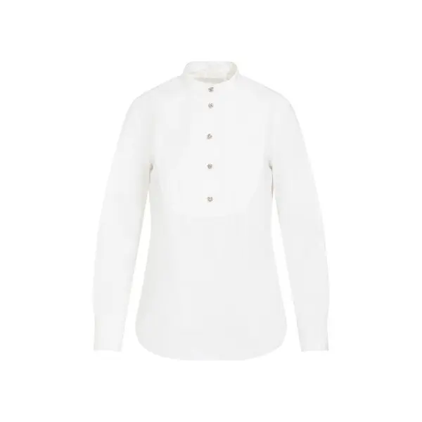 Chloé Sculpted-buttons Cotton Shirt