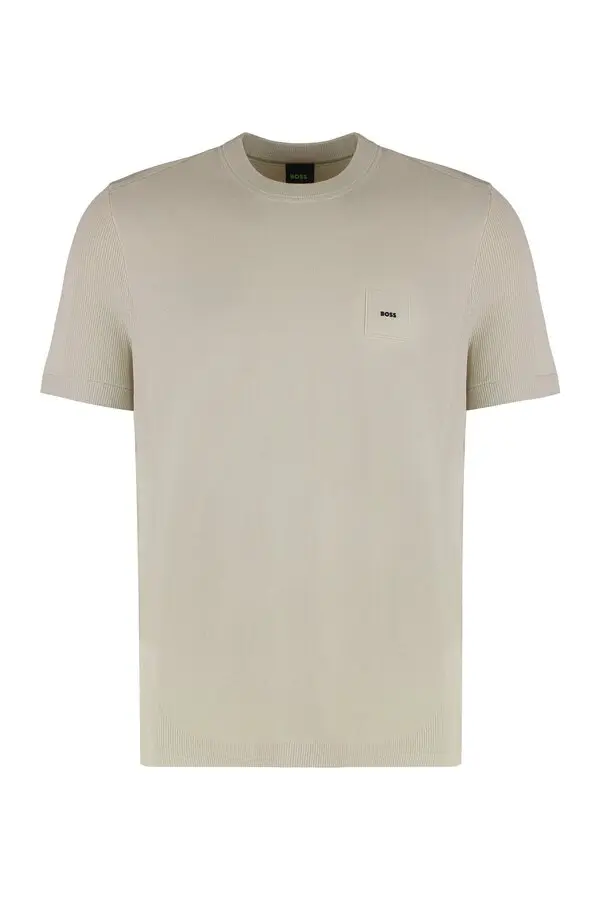 BOSS Short-sleeved Knit T-shirt For - Beige