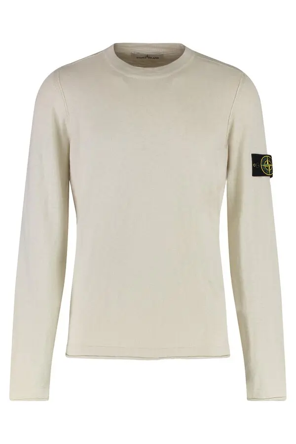 Stone Island Cotton Blend Relaxed Fit Sweatshirt - Sand