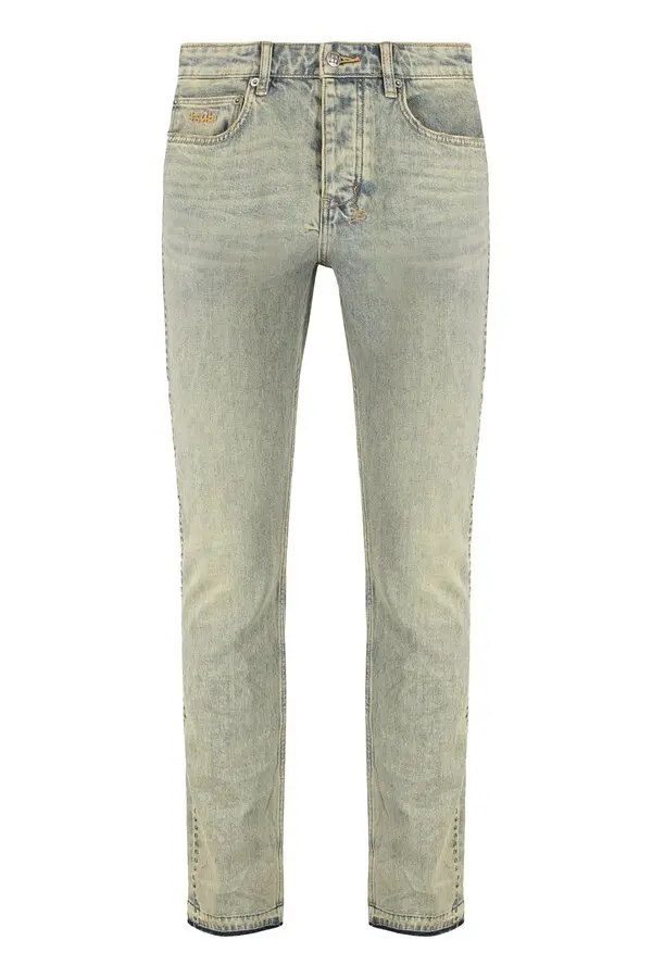 Ksubi 5-pocket Skinny Jeans With Frayed Hem - Denim