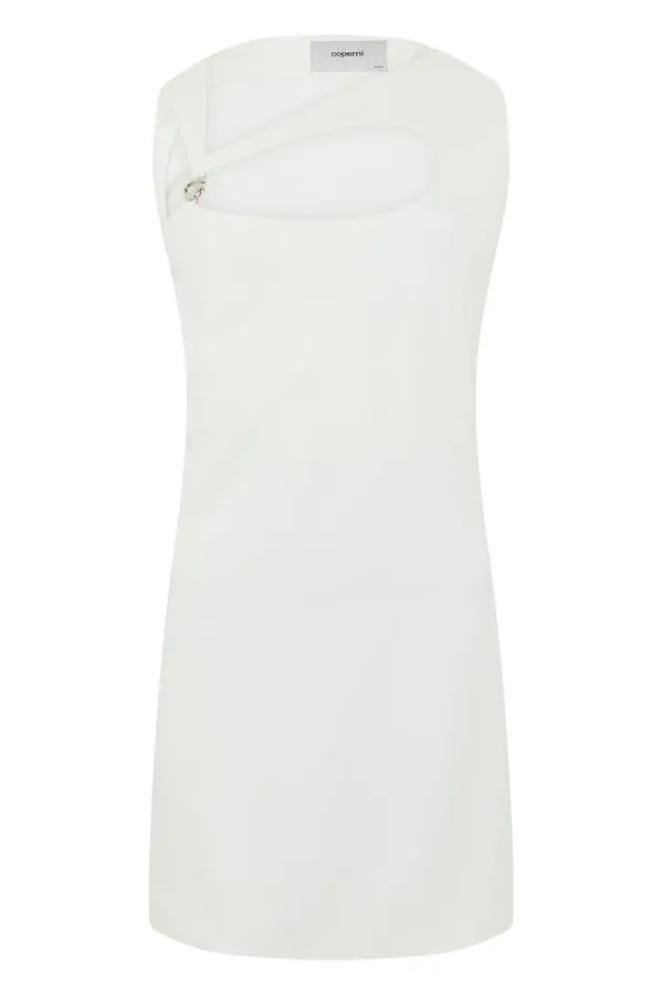 Coperni Sleeveless Mini Dress With Wide Neckline - White
