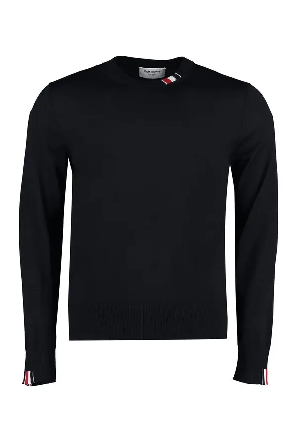 Thom Browne Jersey Stitch Crew Neck Jumper - Blue