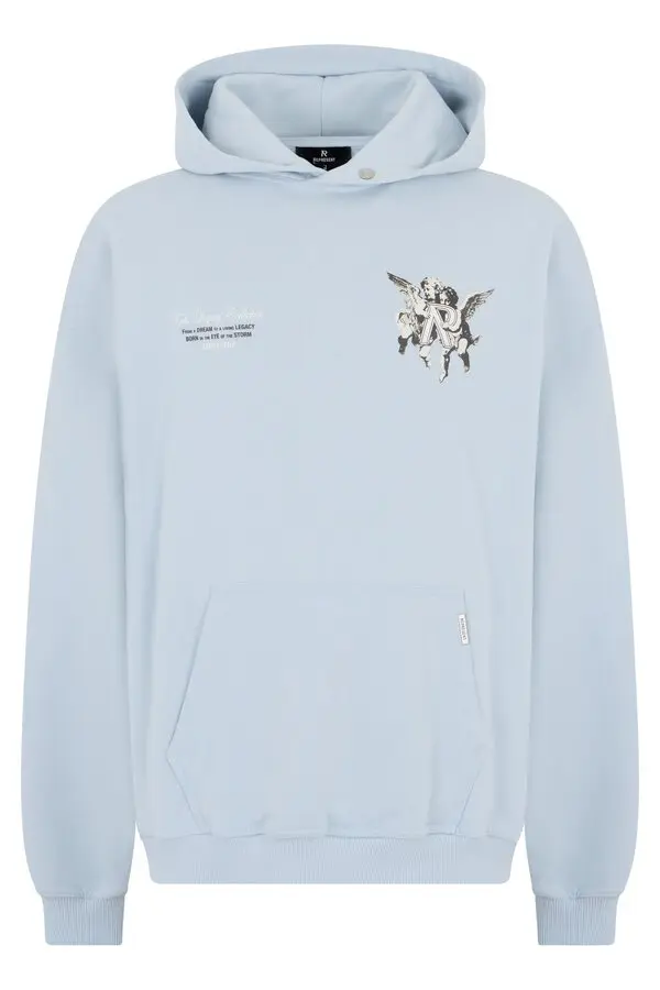 REPRESENT Cherubs Print Casual Hoodie - Light Blue