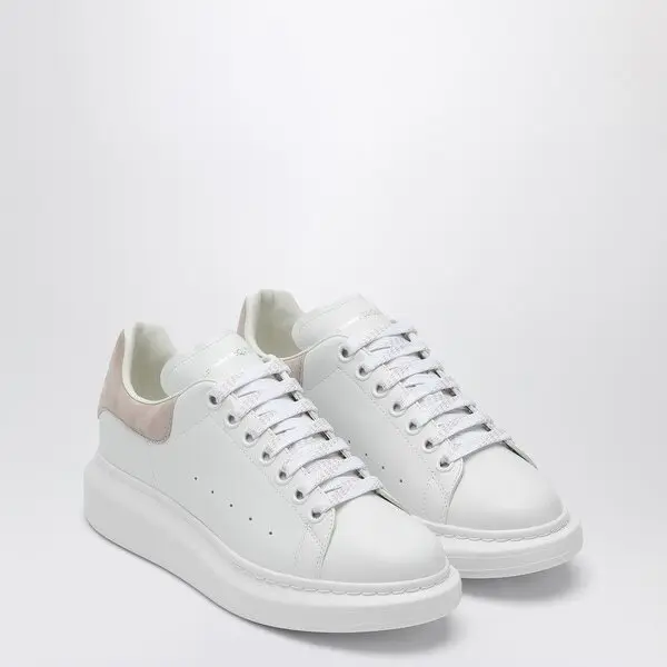 Alexander McQueen Oversized Sneakers With Suede Heel Detail - White