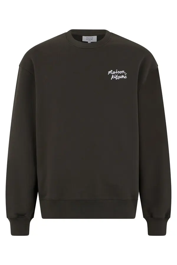 Maison Kitsuné Cotton Crew Neck Sweater For - Grey