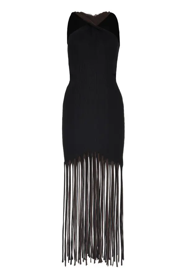 Bottega Veneta Cut-out Shoulder Top With Fringed Hem