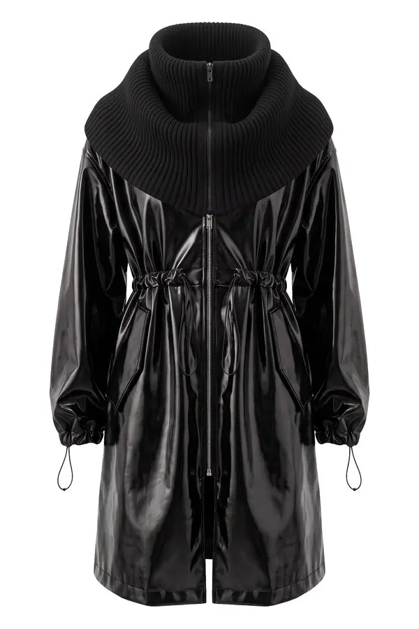 Bottega Veneta Lambskin Jacket With Ribbed Collar And Drawstring Waist