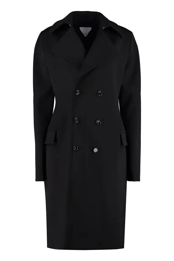 Bottega Veneta Double-breasted Wool Jacket - Black