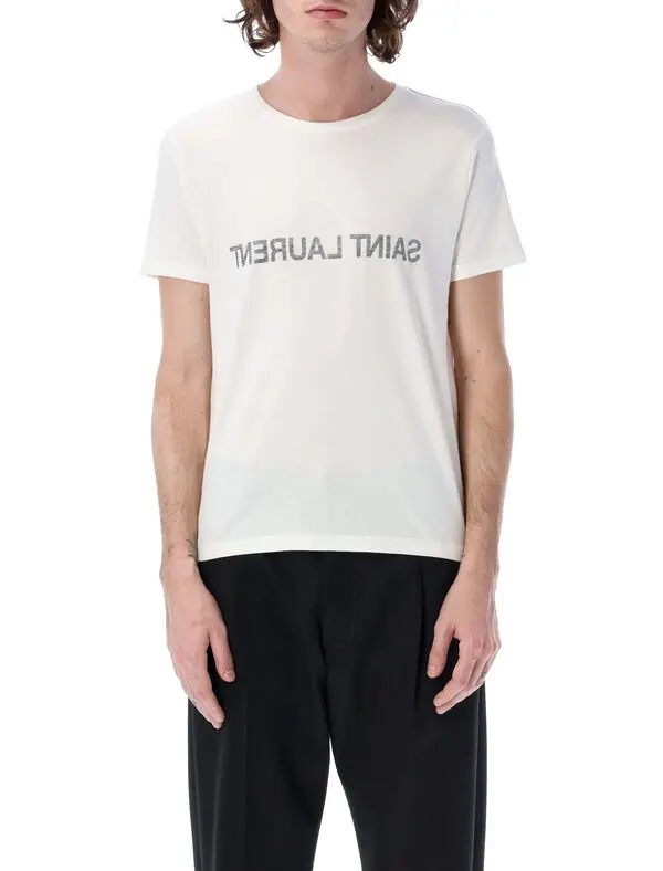 Saint Laurent Cotton Crew-neck T-shirt - White
