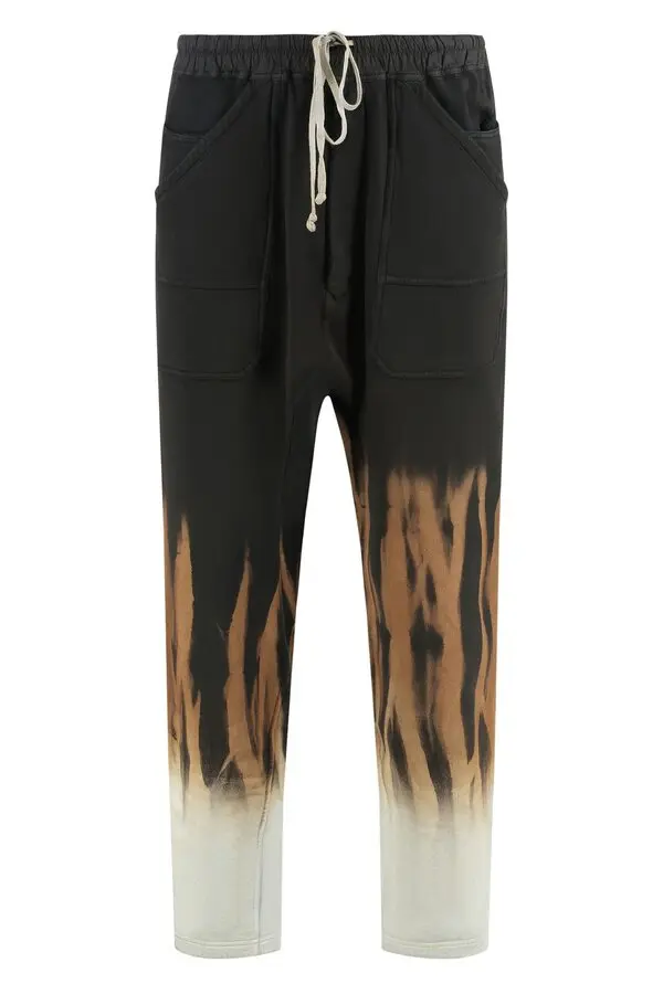 Rick Owens Colorblock Mid-rise Knit Joggers - Black