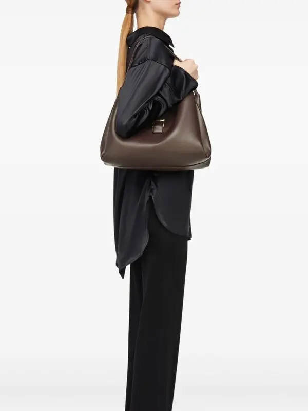 FERRAGAMO Large Leather Shoulder Bag