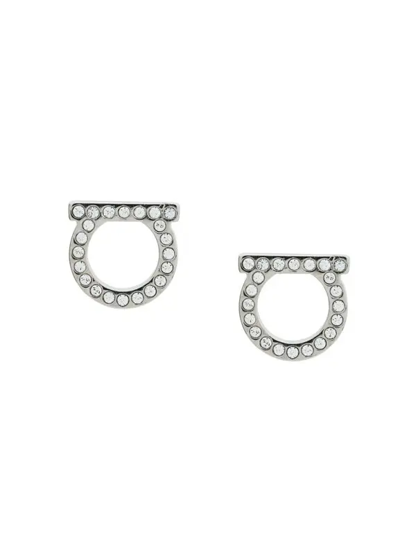 FERRAGAMO Gancini Crystal Earrings