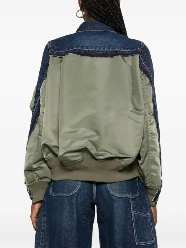 Sacai Denim And Nylon Blouson Jacket
