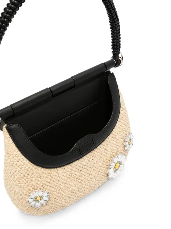 Loewe Pescador Daisy Medium Raffia Handbag - Beige